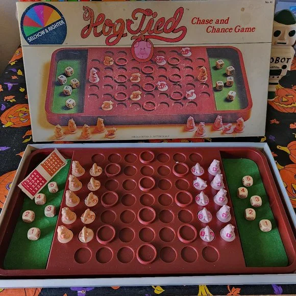 Selchow & Righter Hog Tied Board game | Toys | Vintage Hog Tied Pig ...